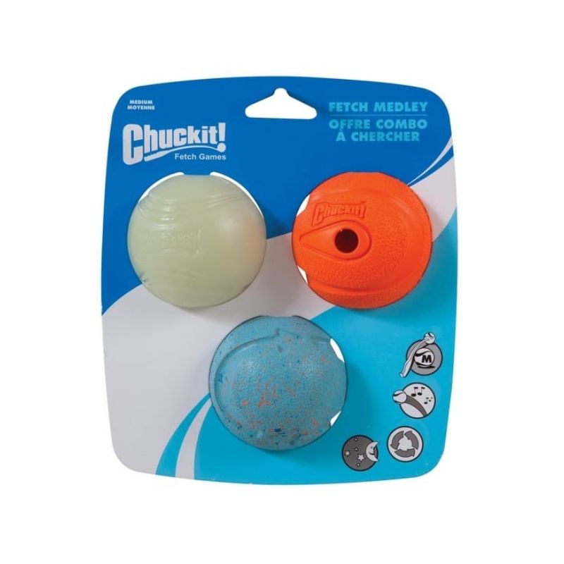 CHuckit! Fetch Medley Medium 3 Pack | Pikotin